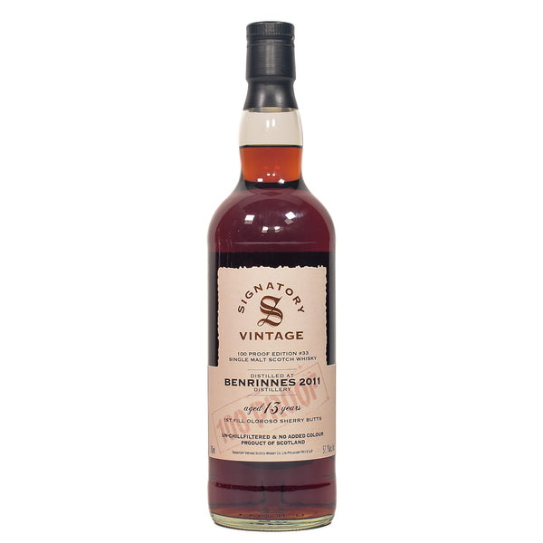 Benrinnes - 13 Year Old - Signatory 100 Proof #33 – The Speyside Whisky ...